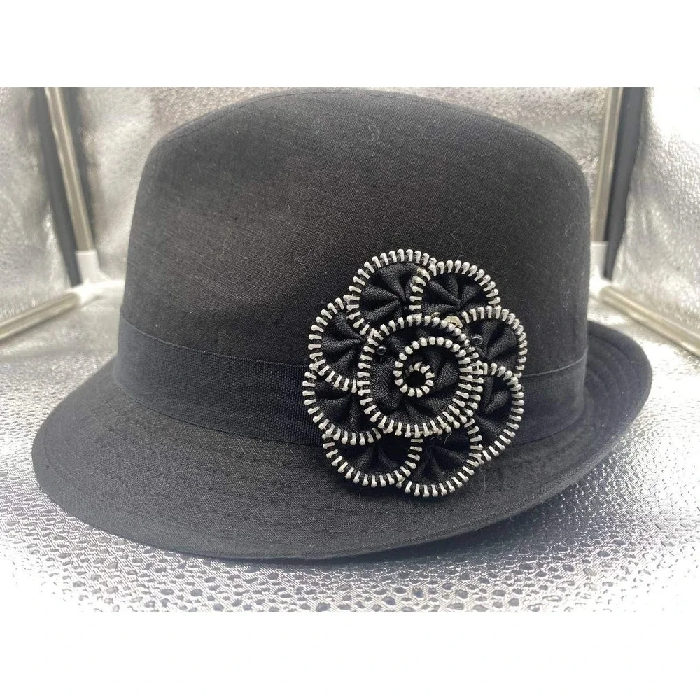 Scala Pronto | Accessories | Scala Pronto 0 Linen Fedora Women Os Black ...